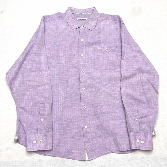 Tommy Bahama | Shirts | Tommy Bahama Mens Purple Long Sleeve Shirt Size ...